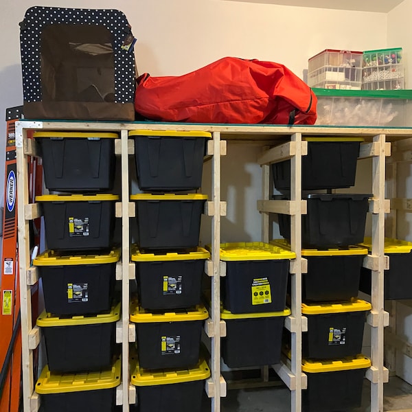 DIY Tote Rack Plans for the Greenmade 27-gallon Bins Sold by Costco 4 ...