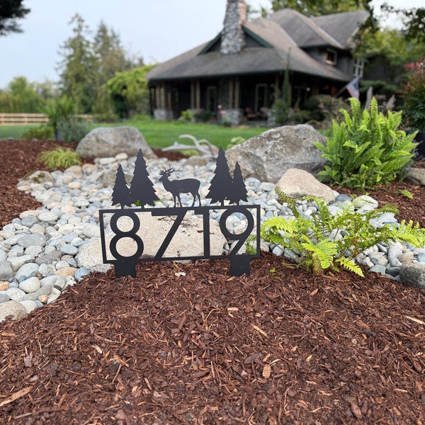 Bigfoot Address Sign for Rock Sasquatch Metal Street Number Driveway ...