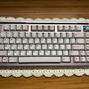 Pastel Rainbow Crochet Handmade Keyboard Desk Mat - Etsy
