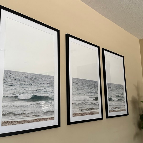 Ocean Wall Art Set of Three Fine Art Photography Sea Prints, Triptych ...