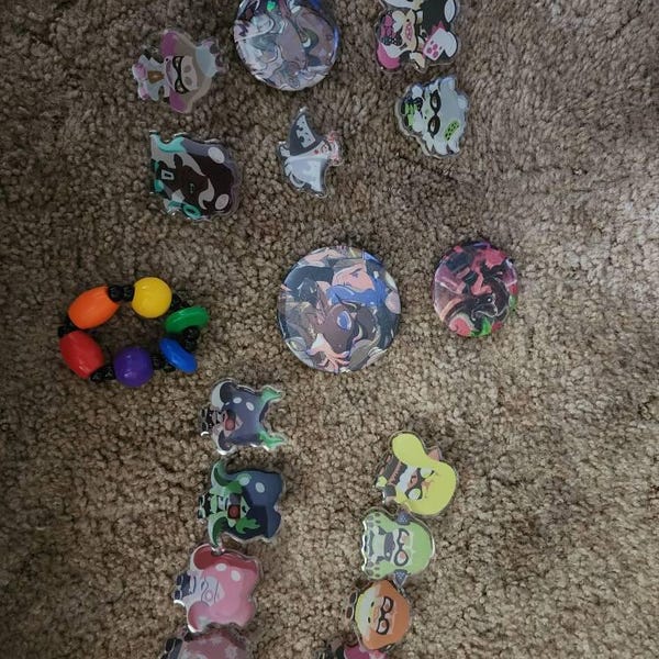 Splatoon Buttons LARGE - Etsy