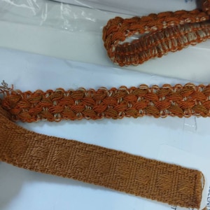 Medieval Tricolor Jacquard Braid With Geometric Patterns, 3.5cm , 1 ...
