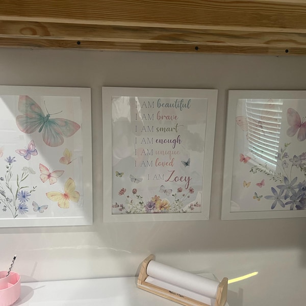 Pastel Butterfly Prints, Butterfly Affirmation Print, Butterfly Nursery ...
