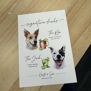 Custom Pet Seating Chart, Dog Seating Chart Sign, Custom Seating Chart ...