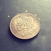 1897 Morgan Silver Dollar. Liberty/skull/death. Carved/hobo Coin. 38mm ...