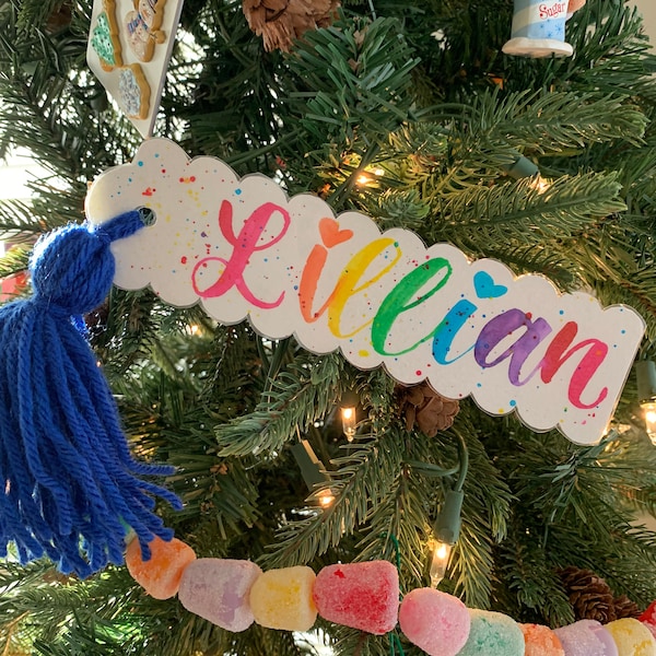 Personalized Bookmark Custom With Watercolor Hand Lettered Calligraphy ...