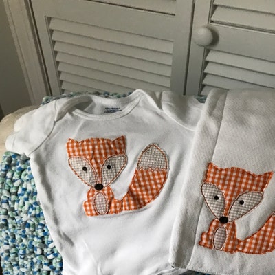 Raggedy Fox Applique Design Red Fox Quick Stitch Instant Download - Etsy