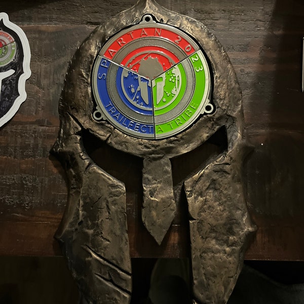 Spartan Trifecta Wedge Display Wall or Desk Ready Show off Your Hard ...