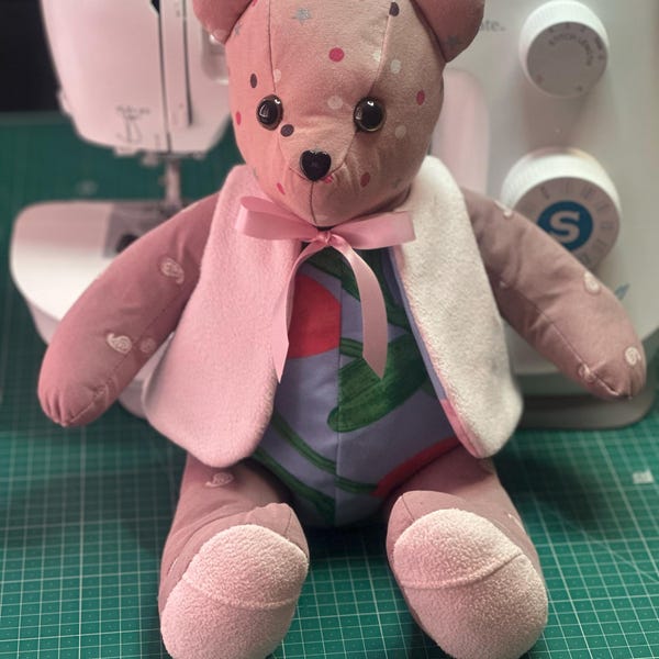 Memory Bear Pattern & Step-by-step Sewing Tutorial - Teddy Bear Sewing Pattern, Stuff Animal ...