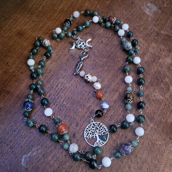 Wheel of the Year Pagan Witch's Thirteen Moons & Sabbats Rosary ...