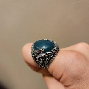 Men's Ring Turkish 925 Sterling Silver Handmade Jewelry | Etsy