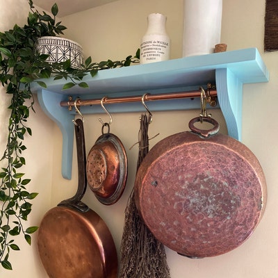 Copper & Brass Kitchen Rail, Coat Rail or Towel Rail - Etsy