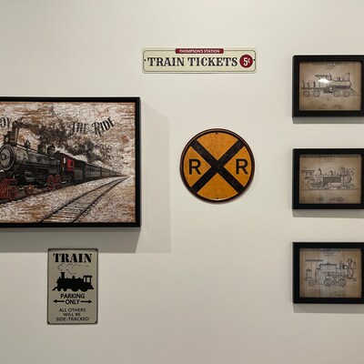 Train Tickets Sign, Personalized Station 5 Cents Sign, Custom Family ...