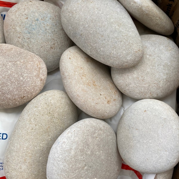 Sugar Stones - Natural Ocean Tumbled Light Stones for Kindness Rock ...