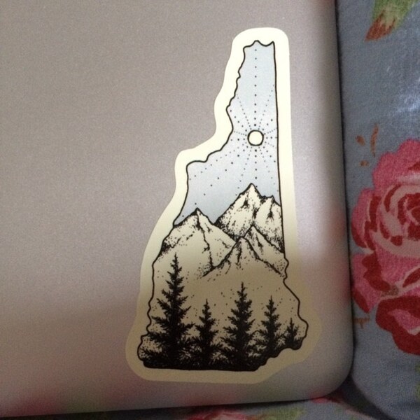 New Hampshire Vinyl Sticker - Etsy