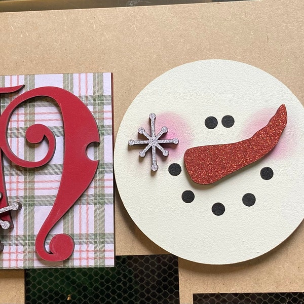 Snow Word Block SVG | Christmas Word Block SVG | SVG File | Laser Cut ...