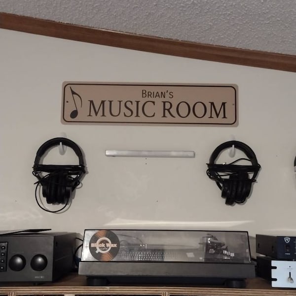 Music Room Sign, Music Note Decor, Gift for Musician, Singer Name Sign ...