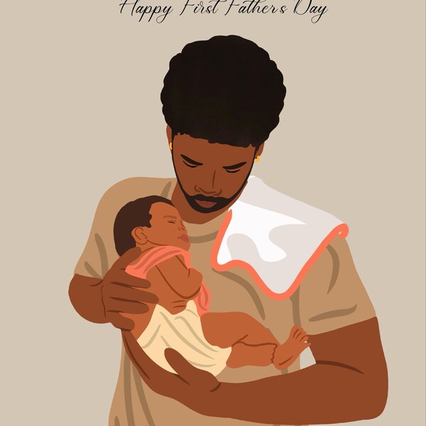 Custom Cartoon Portrait, Father's Day Gift, Personalized Gift for Dad ...