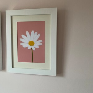 Polka Dot Ikebana Vase Art Print Pink Daisy Print Quirky Floral Wall ...