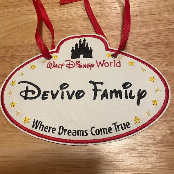Cast Member Castle Name Tag Applique DIGITAL Embroidery Machine ...