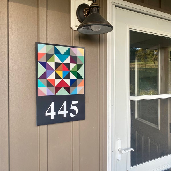 Barn Quilt Address Number Sign - Premium Quality, Choose Any of Our ...