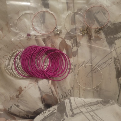 PINK Alphabet ABC Beads Rainbow Letters Name Beads Initial Words Spacer ...