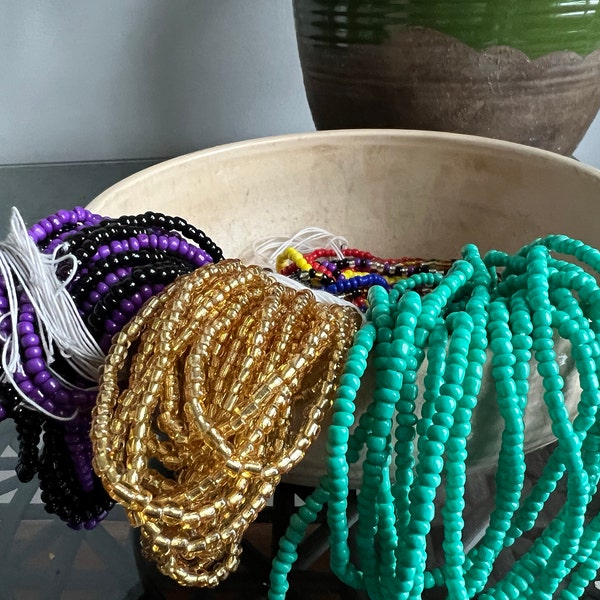 Waist Beads TIE ON, Thread Waist Beads, Stomach Beads, Waist Beads ...