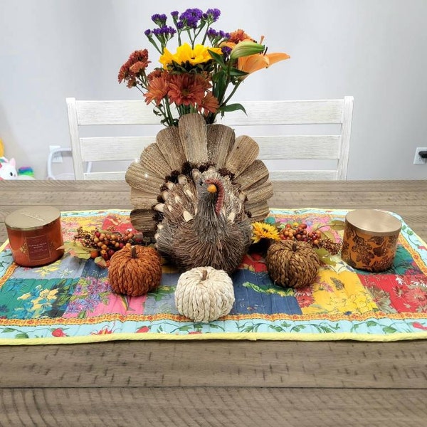 Floral Patchwork Quilted Placemats - Set of 6 Cotton Table Mats - Etsy