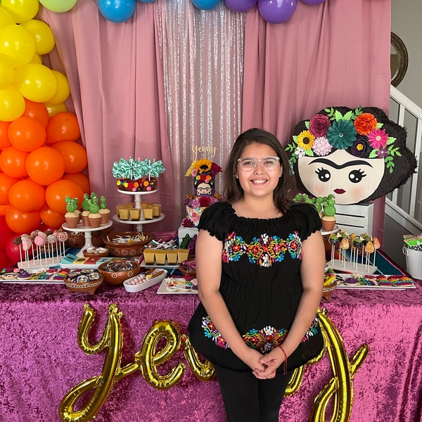 Floral Embroidered Mexican Top. Size S - 2X. Typical Mexican Top ...