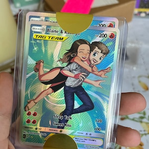 Custom Couple Holographic Cards 2. Wedding, Engagement, Commission for ...