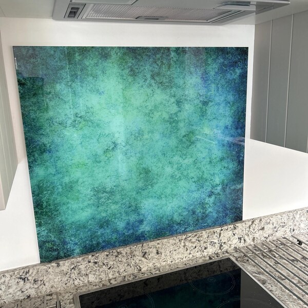 Kitchen Glass Splashback Toughened and Heat Resistant Tile Cooker Panel ...