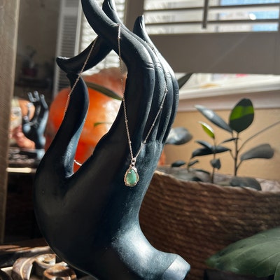 Bottle Terrarium Necklace With Crystals Tiny Wearable Terrarium Crystal ...