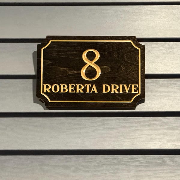 House Number Plate Personalized, Address Sign, House Number Sign ...