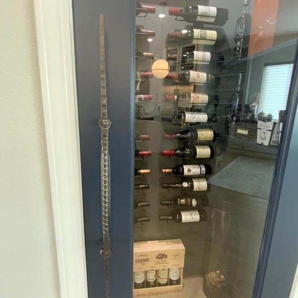 Hand Forged 1 Meter Long Textured Steel Round Bar Hammered Metal Rod ...