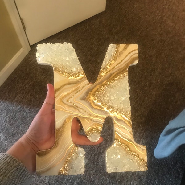 Geode Letter Art, Resin Geode Letter, Custom Letter, Luxury Custom ...