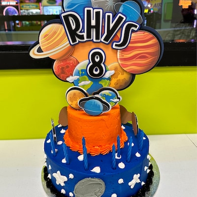 Custom Solar System Cake Topper Space Theme, Planets Birthday ...