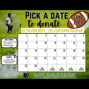 EDITABLE SOFTBALL Template Pick a Date to Donate Fundraiser - Etsy