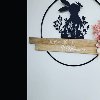 Plotterdatei SVG, DXF, PNG Hase in Blumen aus Papier zum selber basteln ...