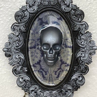 Found Objects Skeleton Figure Vignette Shelf Collage Art Vintage Art ...