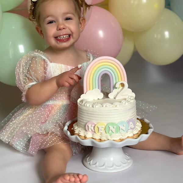 Blue Dog Fondant Rainbow Cake Topper - Etsy