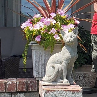 Concrete Tiger Statue Sitting Tiger Figure Creative Wild - Etsy