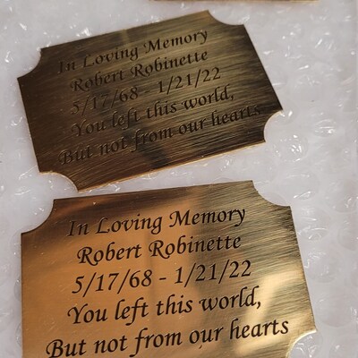 Custom Engraved Brass Plaque Engraved Solid Brass Plate - Etsy