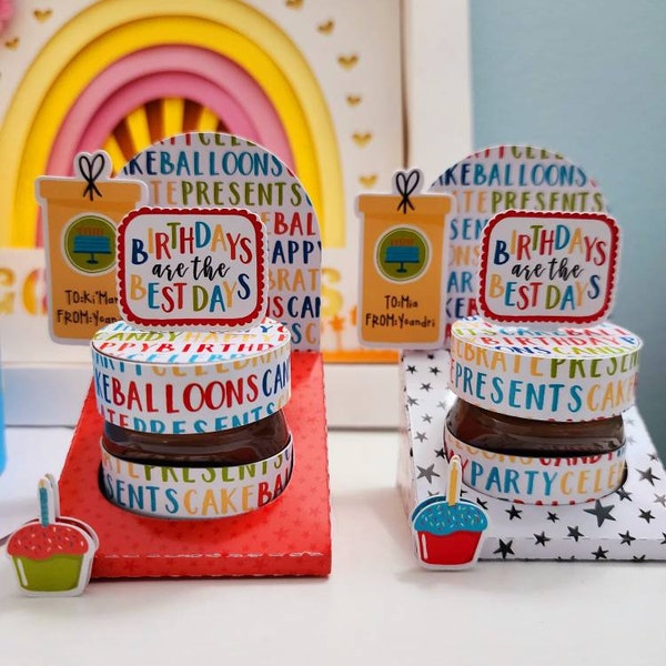 Mini Nutella Display Digital Template SVG With Video Tutorial, Mini ...