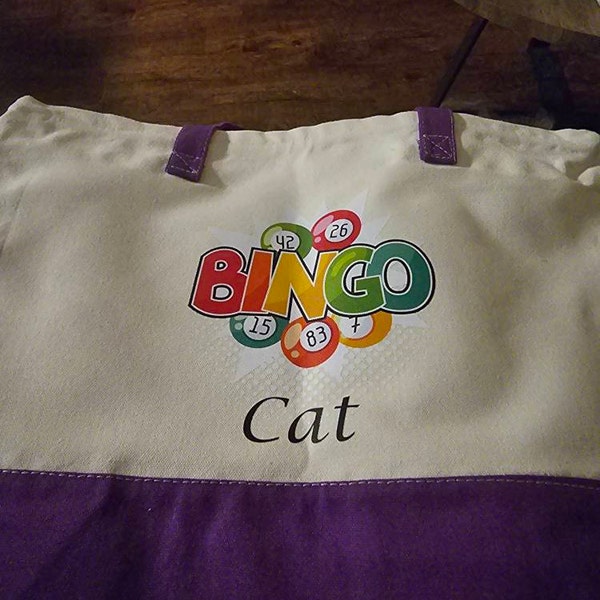 Personalized Bingo Name Gift Bag, Bingo Queen Gift, Box Game Gift ...