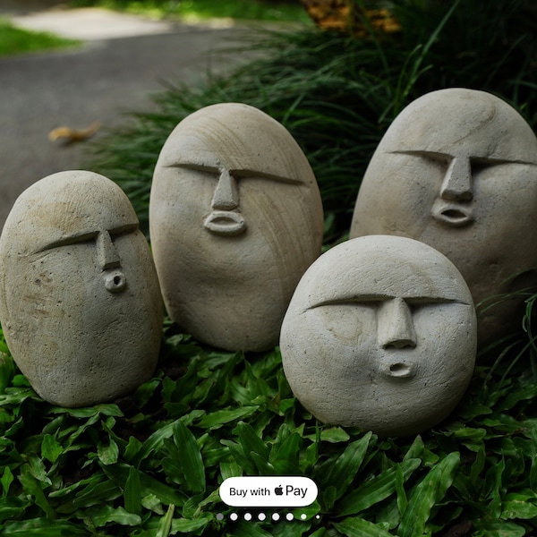 Funny Stone , Stone Face Figurine, Meme Funny Stone, Stone Carving Face ...