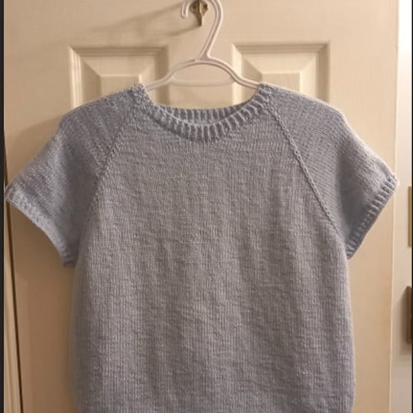 KNITTING PATTERN ⨯ Tee Shirt Knitting Pattern, Easy Sweater Knit ...