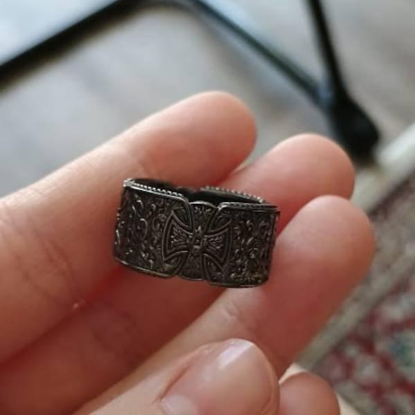 Japanese Koi Fish With Onyx Ring for Men, Signet Gemstone Ring, Onyx ...