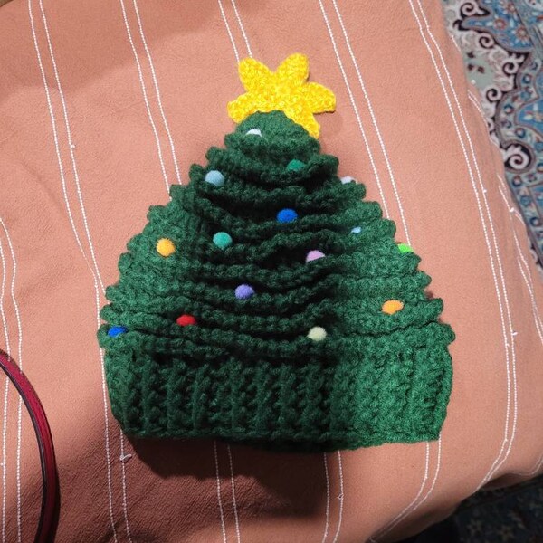Christmas Tree Hat With Ornaments and Star - Baby Toddler Child Adult ...
