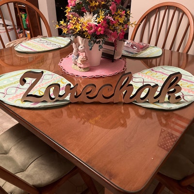 Custom Laser Cut Stand up or Hanging Sign Classic Script Unfinished - Etsy
