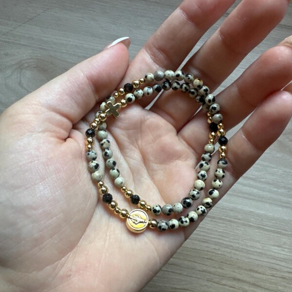 Modern White Catholic Rosary Gold Catholic Rosary Gemstone Rosary ...